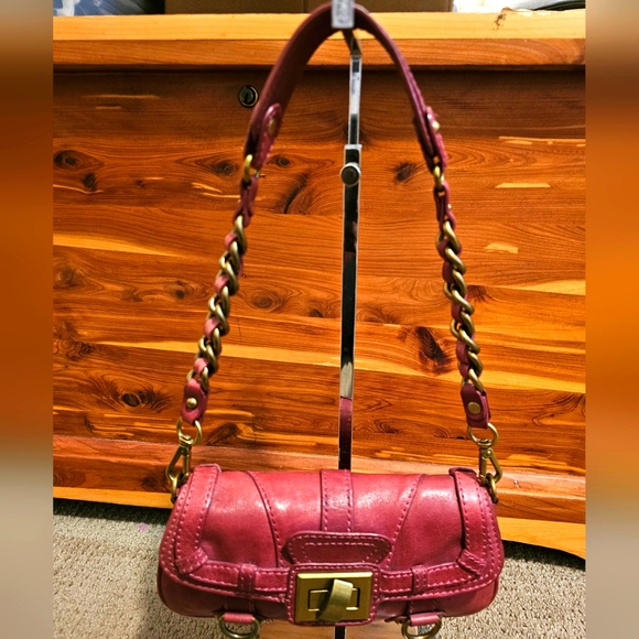 Lockheart | Bags | Lockheart Burgundy Leather Shoulder Bag | Poshmark